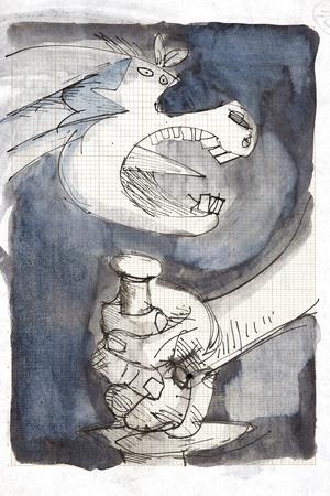 'Picasso sketches 25, 1988 (drawing)' Giclee Print - Ralph Steadman ...