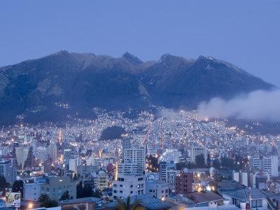 'Pichincha Volcano and Quito Skyline, Ecuador' Photographic Print ...