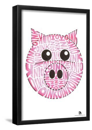 'Pig Oink Text Poster' Poster | AllPosters.com