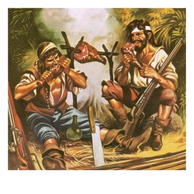 'Pirates Eating Meat' Giclee Print - Ron Embleton | AllPosters.com