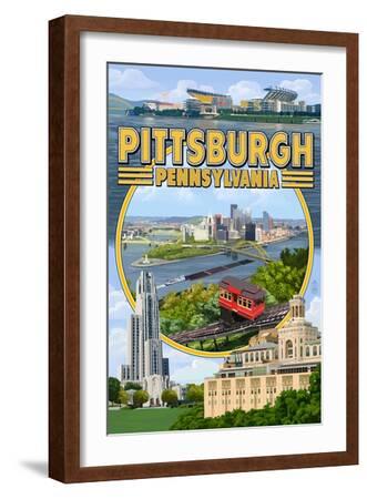 'Pittsburgh, Pennsylvania - Montage Scenes' Posters - Lantern Press ...