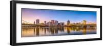 Pittsburgh, Pennsylvania, USA panorama skyline on the Allegheny River ...