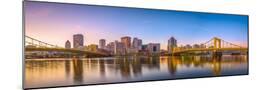 Pittsburgh, Pennsylvania, USA panorama skyline on the Allegheny River ...