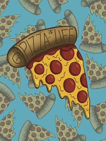 'Pizza Is Life' Giclee Print - Lauren Ramer | AllPosters.com