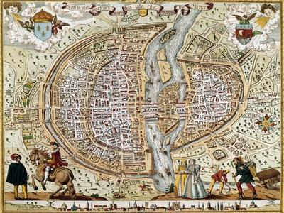 'Plan of Paris (France) in 1576' Giclee Print | AllPosters.com