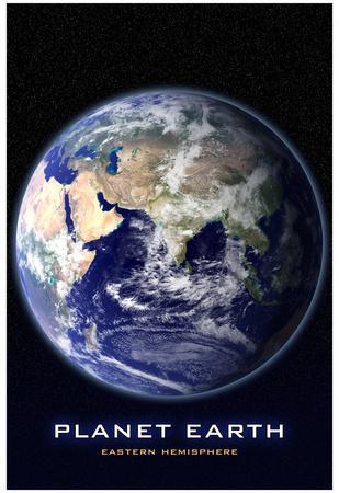 'Planet Earth From Space Eastern Hemisphere Photo Poster' Print ...