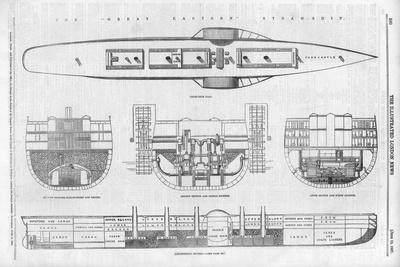 'Plans and Cross-Sections of Brunel's Steamship the Great Eastern ...