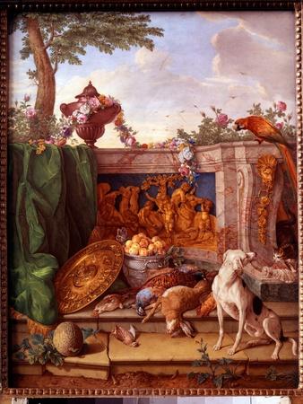 'Plaque Depicting the Hunts of Louis XVI (1754-1793): Detail ...