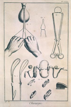 'Plate Showing Eighteenth-Century Surgical Instruments' Giclee Print ...