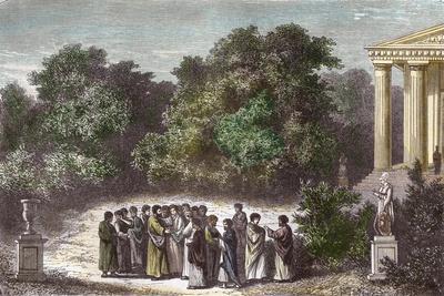 'Plato and His Disciples in the Platonic Academy in Athens, Greece ...