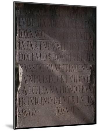 Plinth of Roman Statue Bearing Latin Inscription with Name of Town ...