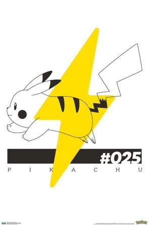 'Pokémon - Pikachu Line 25' Prints - Trends International | AllPosters.com