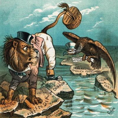 'Political Cartoon Depicting Foreign Affairs' Giclee Print | AllPosters.com