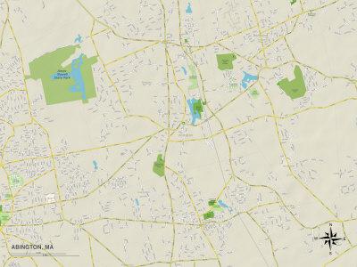 'Political Map of Abington, MA' Prints | AllPosters.com