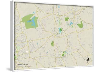 'Political Map of Abington, MA' Prints | AllPosters.com