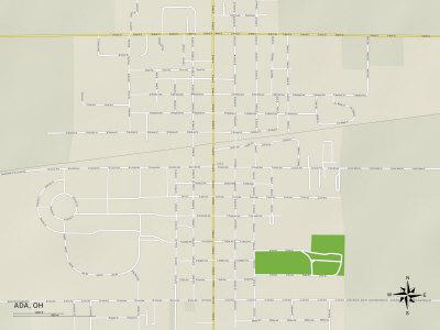 'Political Map of Ada, OH' Print | AllPosters.com