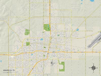 'Political Map of Amarillo, TX' Posters | AllPosters.com