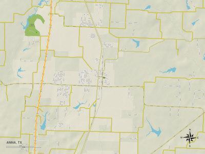 'Political Map of Anna, TX' Posters | AllPosters.com