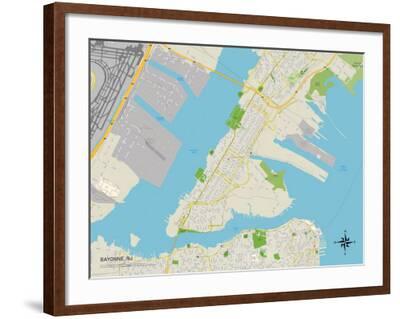 Prints Bayonne poster Bayonne New Jersey map Bayonne NJ map Bayonne ...