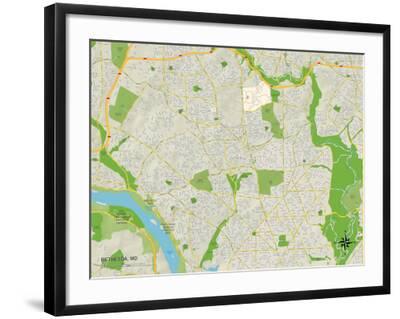 'Political Map of Bethesda, MD' Prints | AllPosters.com