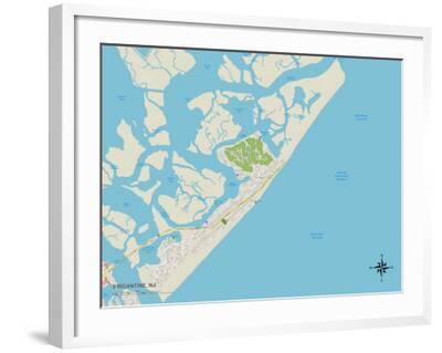 'Political Map of Brigantine, NJ' Prints | AllPosters.com