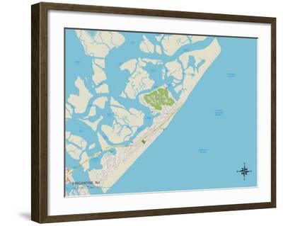 'Political Map of Brigantine, NJ' Prints | AllPosters.com
