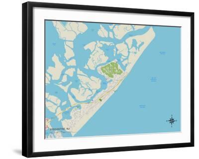 'Political Map of Brigantine, NJ' Prints | AllPosters.com