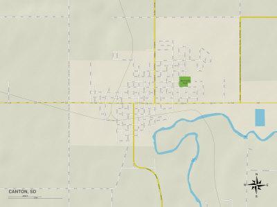 'Political Map of Canton, SD' Art | AllPosters.com