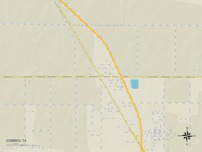 'Political Map of Combes, TX' Posters | AllPosters.com