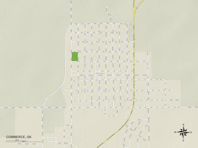 'Political Map of Commerce, OK' Posters | AllPosters.com