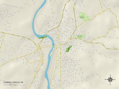 'Political Map of Connellsville, PA' Prints | AllPosters.com