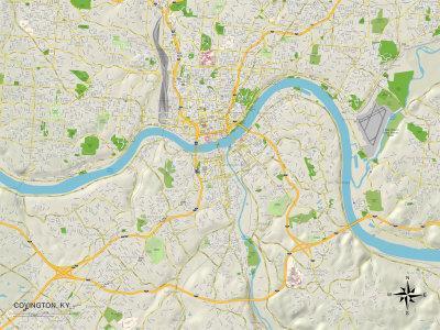 'Political Map of Covington, KY' Posters | AllPosters.com
