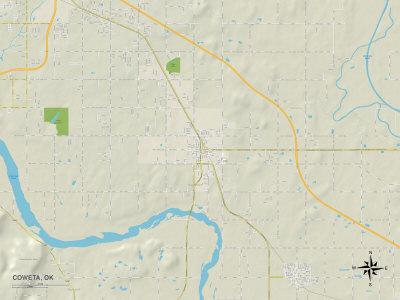 'Political Map of Coweta, OK' Art | AllPosters.com