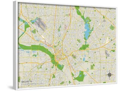 'Political Map of Dallas, TX' Posters | AllPosters.com