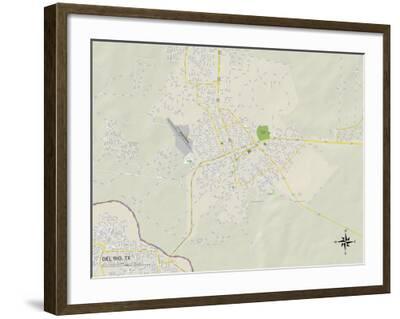 'Political Map of Del Rio, TX' Prints | AllPosters.com