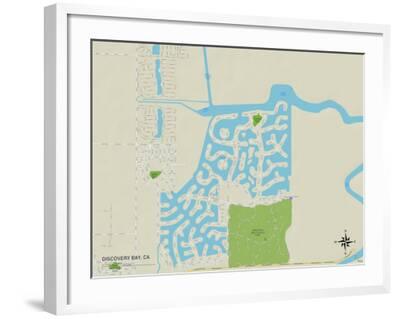 'Political Map of Discovery Bay, CA' Posters | AllPosters.com