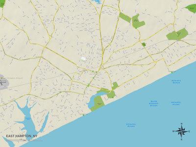 'Political Map of East Hampton, NY' Prints | AllPosters.com