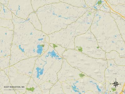 'Political Map of East Kingston, NH' Prints | AllPosters.com