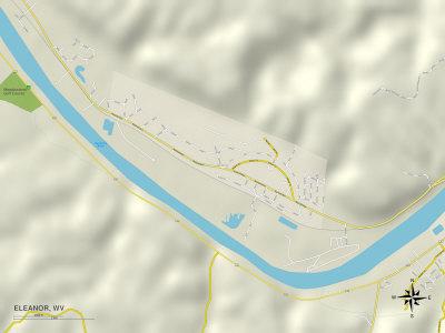'Political Map of Eleanor, WV' Posters | AllPosters.com