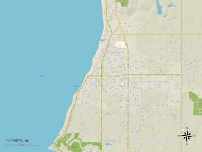 'Political Map of Fairhope, AL' Prints | AllPosters.com
