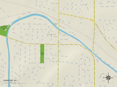 'Political Map of Fairport, NY' Art | AllPosters.com