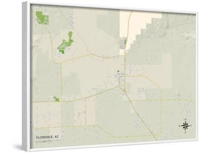 'Political Map of Florence, AZ' Prints | AllPosters.com