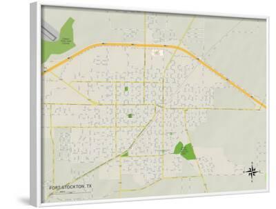 'Political Map of Fort Stockton, TX' Poster | AllPosters.com