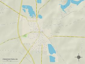 'Political Map of Fredericktown, OH' Prints | AllPosters.com
