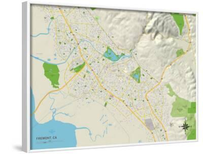 'Political Map of Fremont, CA' Art | AllPosters.com