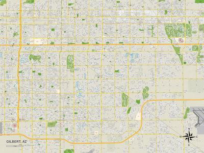 'Political Map of Gilbert, AZ' Poster | AllPosters.com