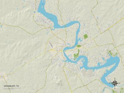 'Political Map of Granbury, TX' Prints | AllPosters.com