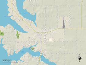 'Political Map of Grove, OK' Posters | AllPosters.com