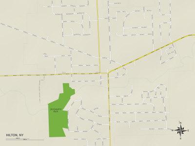 'Political Map of Hilton, NY' Posters | AllPosters.com