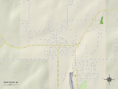 'Political Map of Iron River, MI' Prints | AllPosters.com